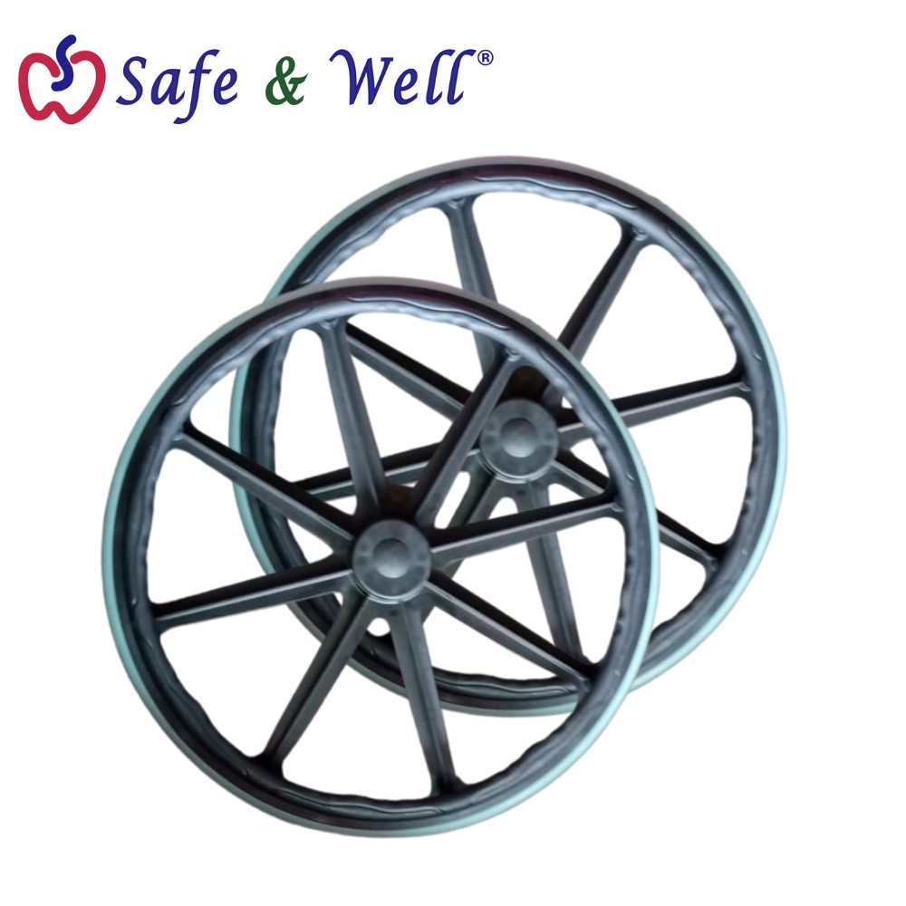 HOPKIN SPAREPART- WHEELCHAIR MAG WHEEL & FLAT FREE TYRE 24IN ( 1PAIR ...