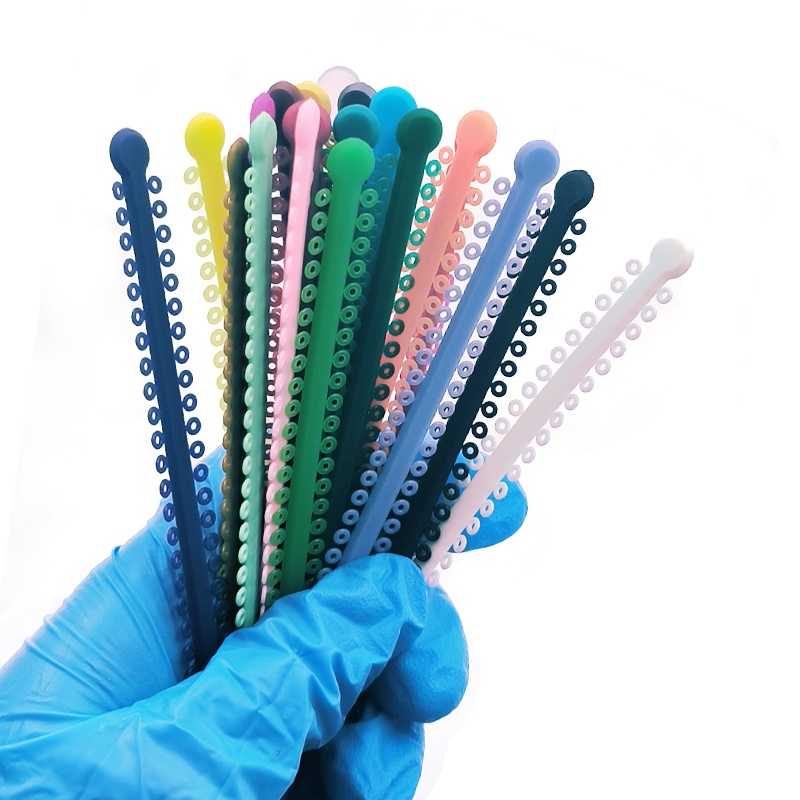 20 Sticks/Pack Dental Colourful Orthodontic Elastic Ligature Ties Bands ...