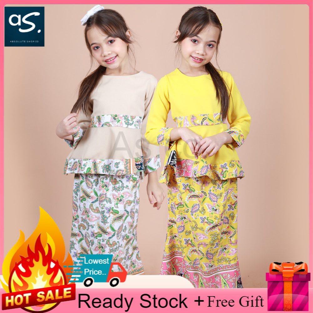 Baju Kurung Kanak Perempuan Moden 2023 Set Size S-XL | Baju Kurung ...