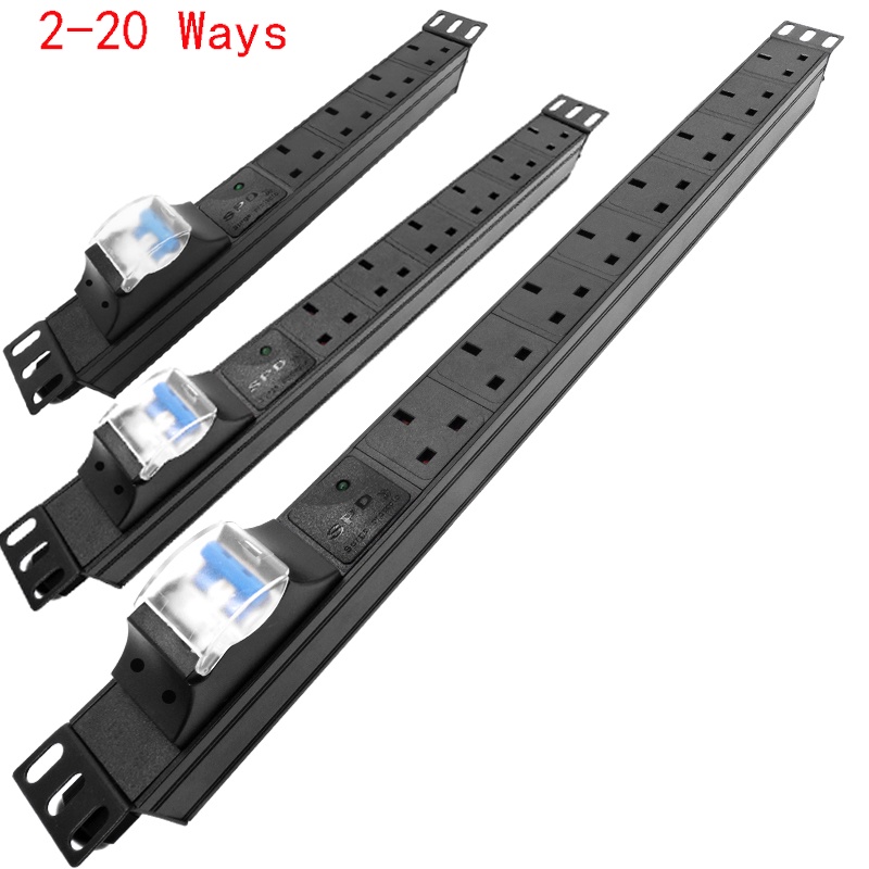 Wireless PDU Power Distribution Unit 2-19 way Port Output UK 3 PIN Socket Type 16A air switch ...