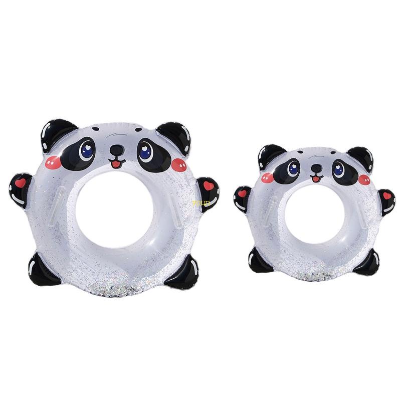youn 23/27inch Inflatable 3d Panda Pool Float Swim Ring Kiddie Family ...