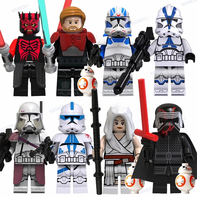 501Jet Trooper Darth Maul Obi-Wan Commander Bacara Rey Kylo Space Wars ...