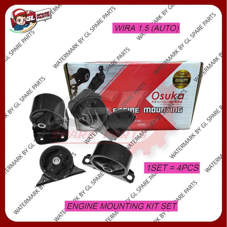 ENGINE MOUNTING SET (AUTO) PROTON WIRA 1.5 ENG MTG KIT SET (OSUKA) 1SET ...