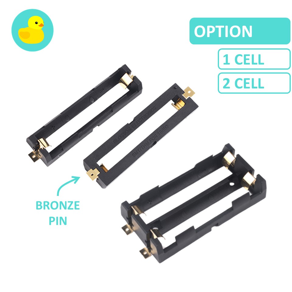 18650 1 / 2 Cell Slot Battery Holder Case Casing With SMT Pin | Shopee ...