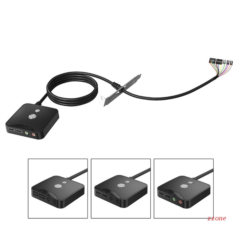 zzz PC Host Power Desktop Switch Button Switch Box Dual USB Dual ...