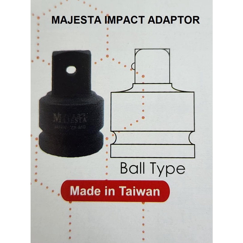 MAJESTA Heavy Duty Ball Type Impact Adaptor / Impact Socket Adaptor ...