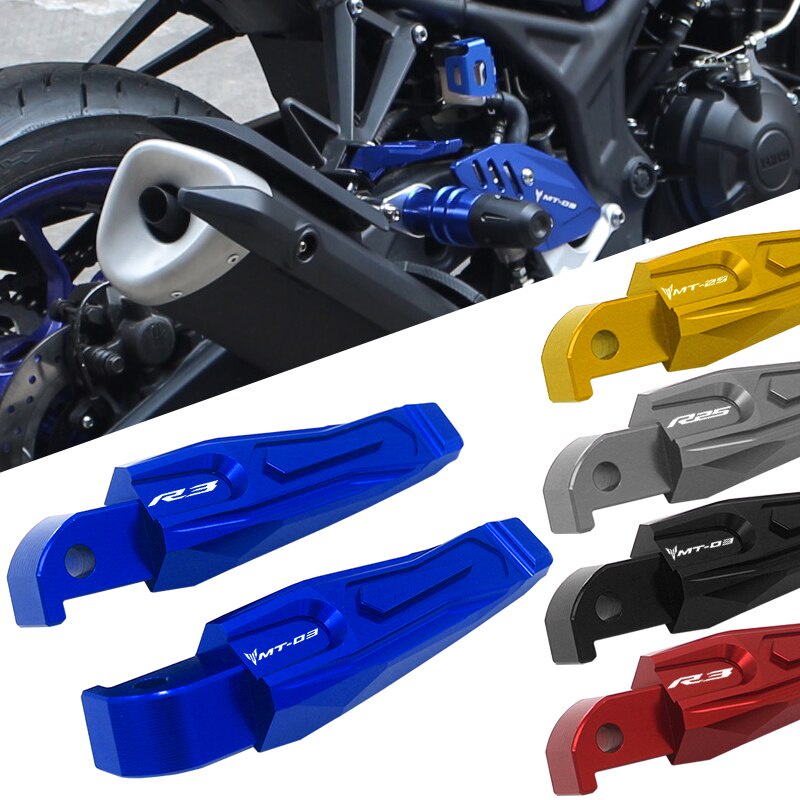 Motorcycle Rear Foot Pegs Passenger Foot Pedal Rests For Yamaha MT03 MT ...
