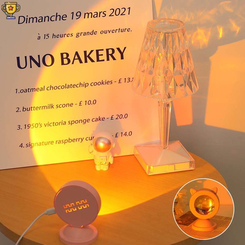 Unique adjustable LED sunset light for bedroom Projection Lamp Rainbow ...