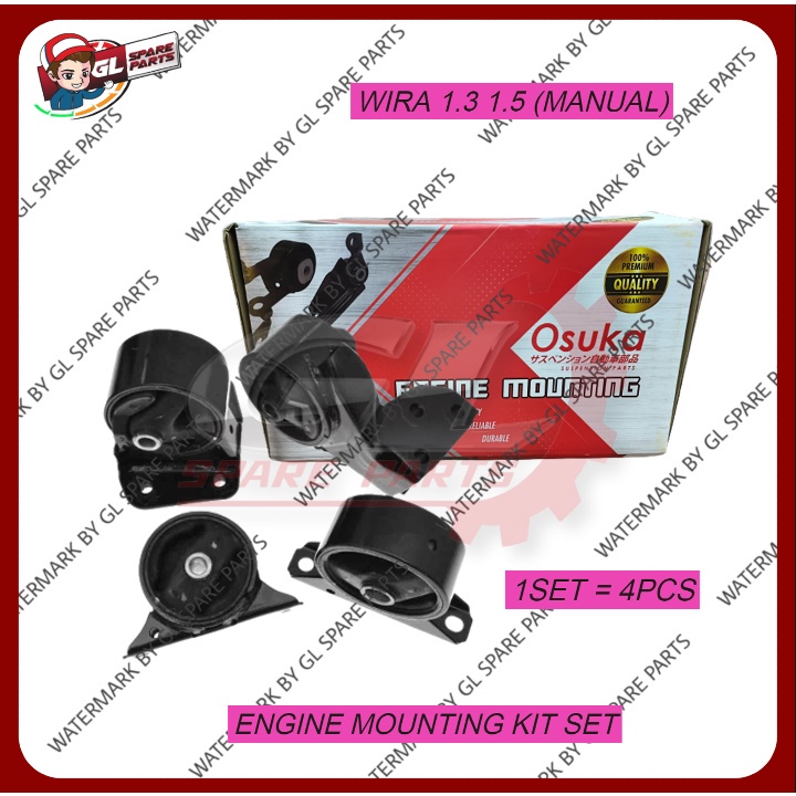 ENGINE MOUNTING SET (MANUAL) PROTON WIRA 1.3 1.5 / SATRIA 1.3 1.5 ENG ...
