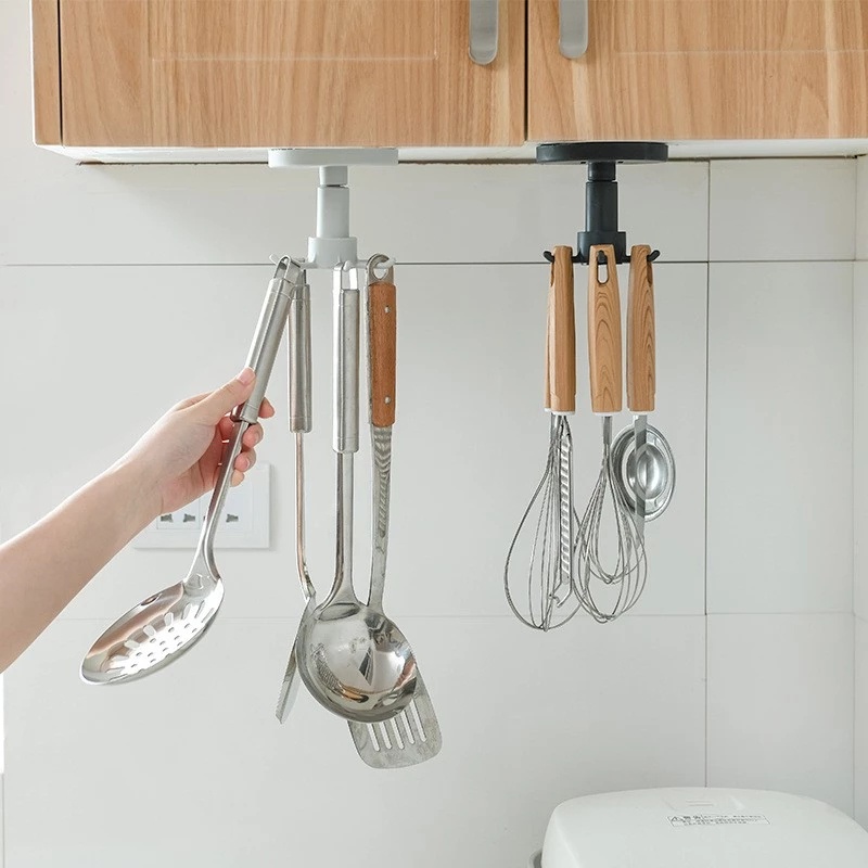 360 Rotating Folding Hooks Self-Adhesive 180 Degrees Vertical Flip ...