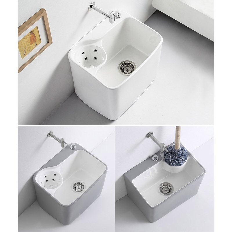 KES Ceramic Mop Pool Mop Bucket Bathroom Balcony Mop Basin Washing Mop ...