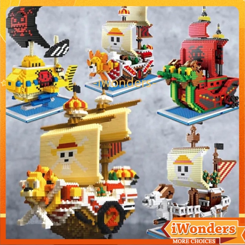 Nano Blocks Thousand Sunny One Piece Pirate Ship Model Building Blocks ...