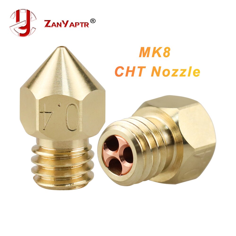 New Clone CHT Nozzle MK8 0.4mm Brass Nozzles High Flow Three-eyes Print Head For Ender 3 1.75mm ...