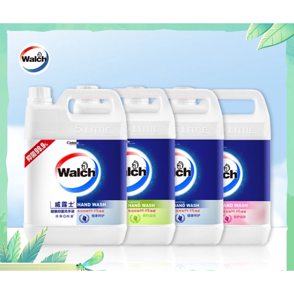 🇲🇾 Walch 5L Foaming Liquid Hand Wash Refill Antibacterial Non Foam ...
