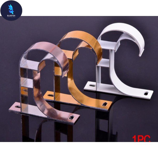 BF 1pcs 80*75mm Aluminium Alloy Brown Window Curtain Drapery Rod ...
