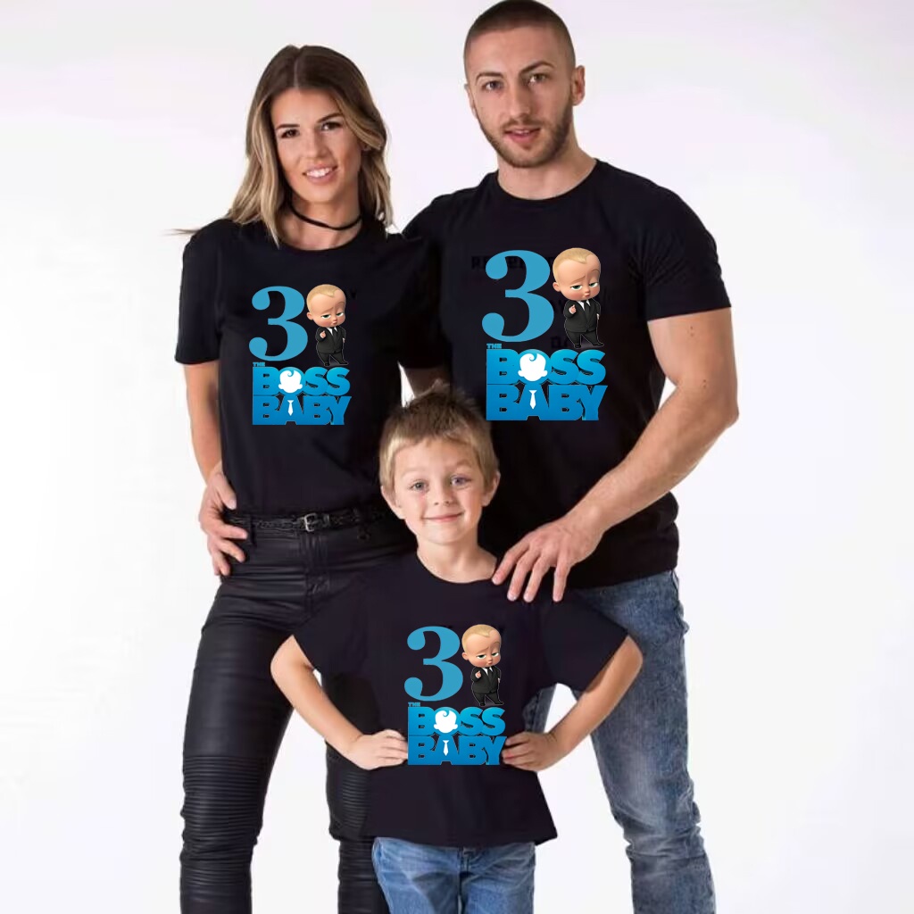 Boss Baby Birthday Theme Family Tshirt Cartoon Boss Baby number 1 2 3 ...