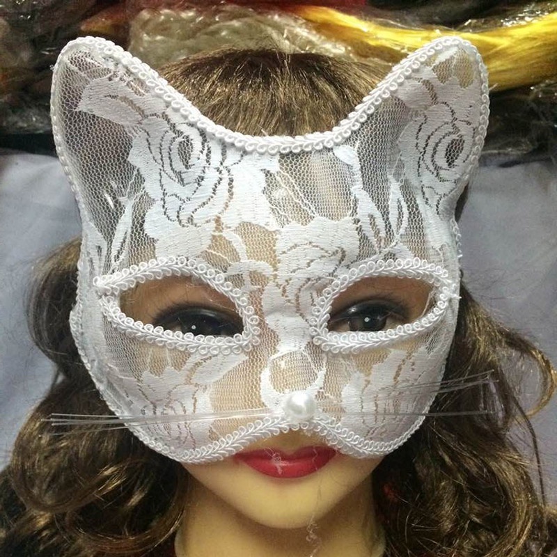 Lace Sexy Eye Mask Halloween Cosplay Fox Mask Women Girl Half Face ...