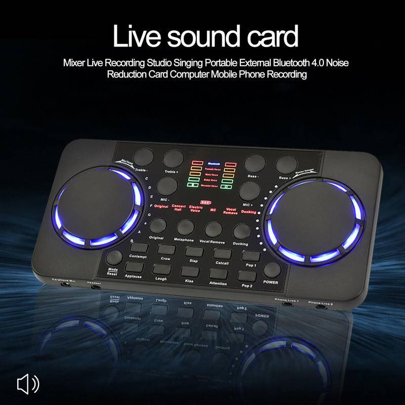 V300 Pro Live Streaming Sound Card 10 Sound Effects 4.0 Audio Interface ...
