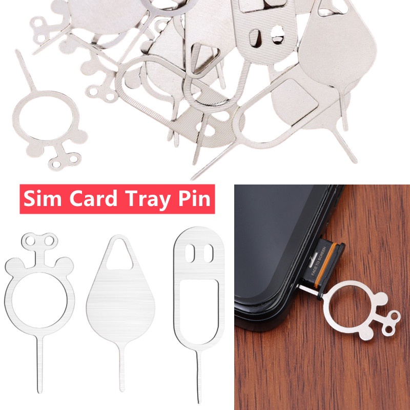 5Pcs Universal Round Sim Card Tray Removal Eject Pin Key Tool Portable ...
