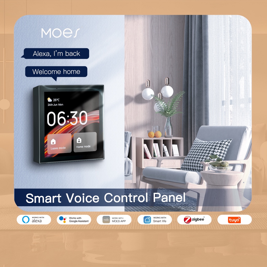 Tuya Wifi Smart Touch Screen Center Control Panel ALEXA Voice Control ...