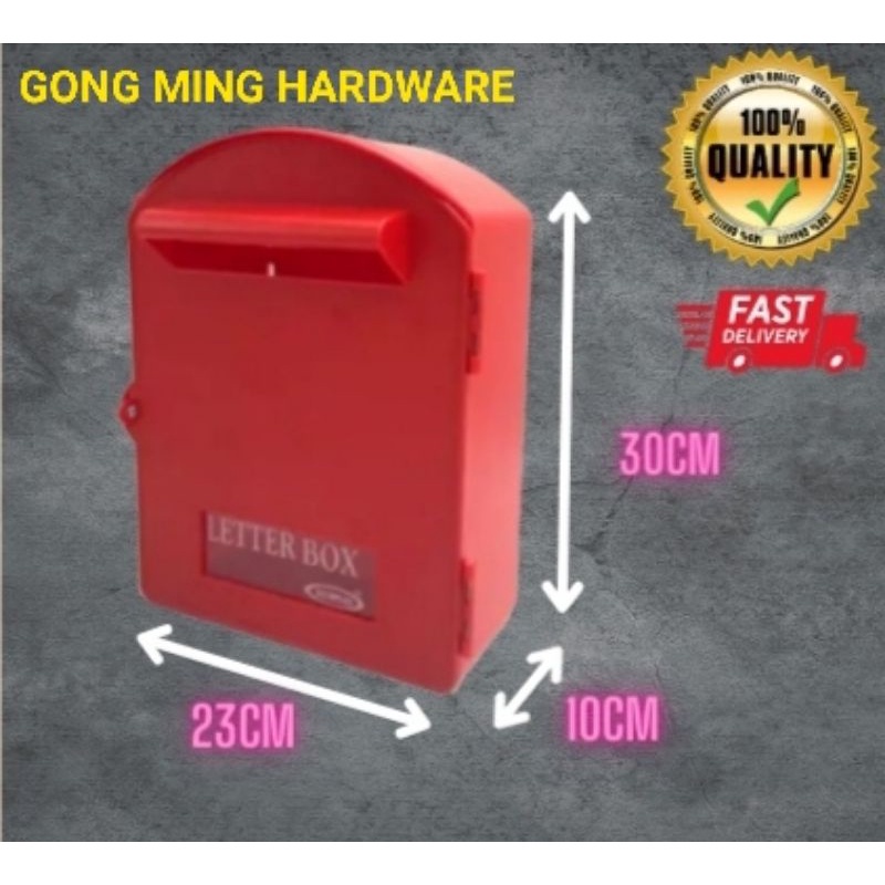 Pvc Post Letter Box /Red Plastik Mali Box /Peti Suret Plastik Merah ...