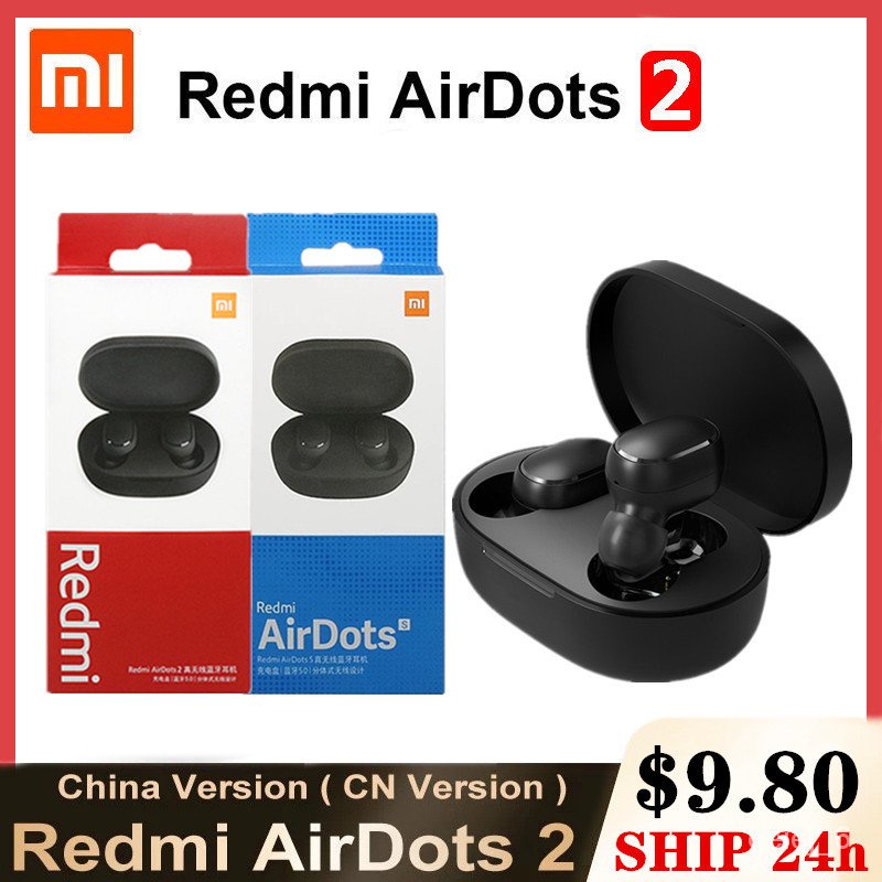 Original Xiaomi Redmi Airdots S Airdots 2 Bluetooth Earphones Mi ...