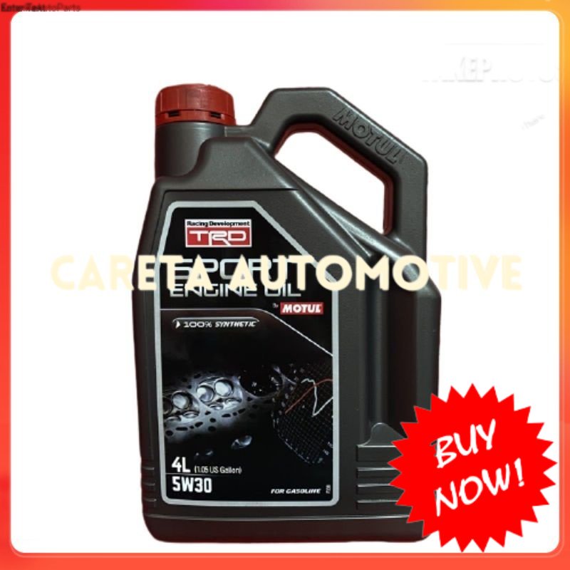 TOYOTA MOTUL TRD 5W30 GASOLINE SYNTHETIC ENGINE OIL (4L) | Shopee Malaysia