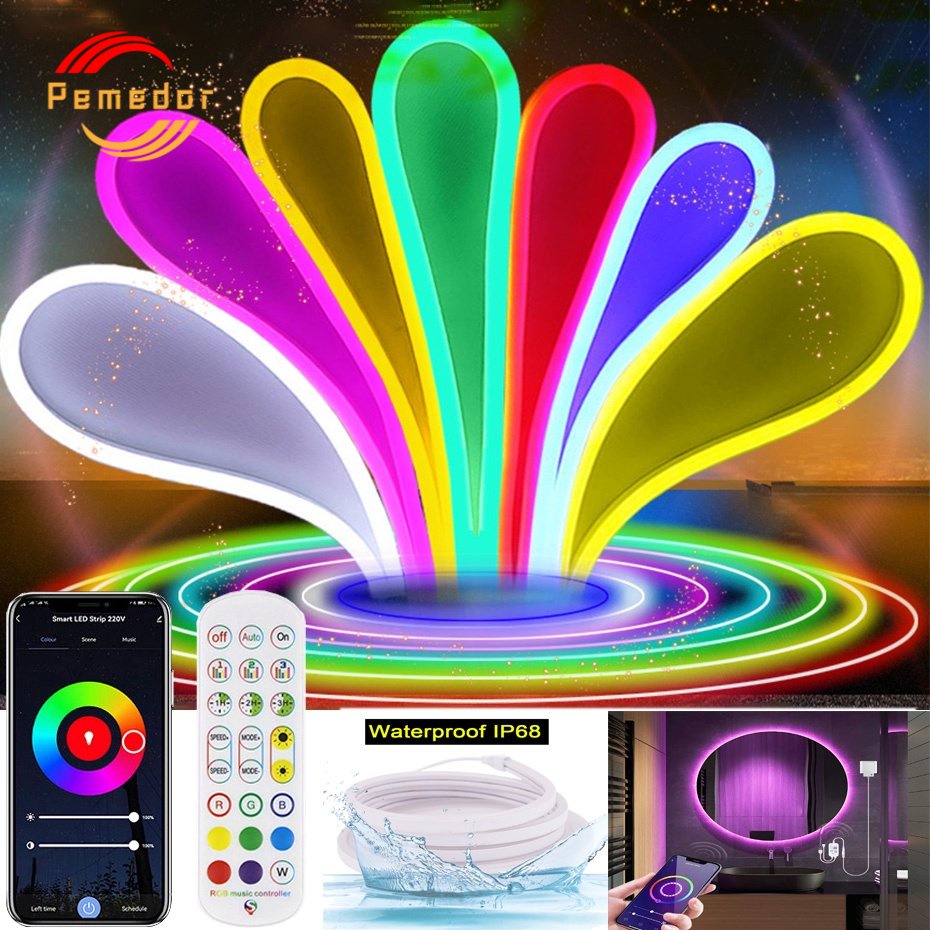 5 Meter w/ Plug Eye Protect LED Strip Light RGB 12V Bluetooth Control ...