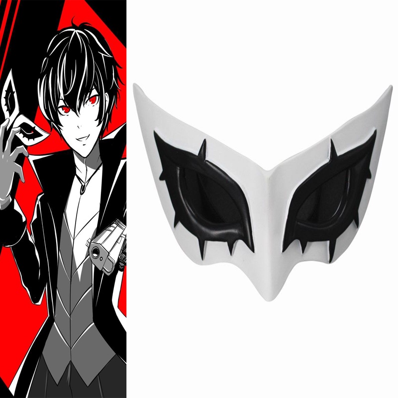 Persona 5 Joker Amamiya Ren Cosplay Mask Masquerade Party Resin Mask ...