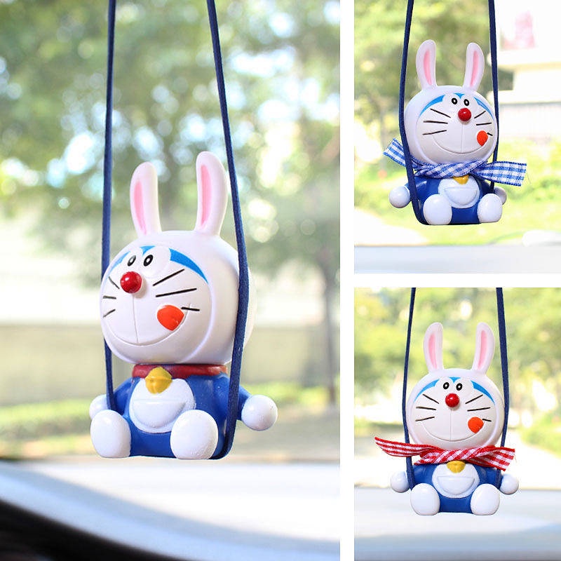 Swing Duck Automobile Hanging Ornament Doraemon Car Rearview Mirror ...