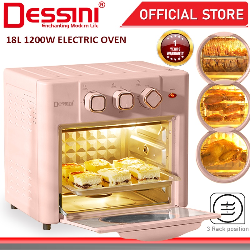 DESSINI ITALY 18L Electric Rotisserie Oven Convection Hot Air Fryer ...