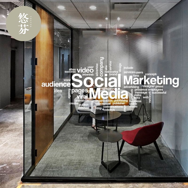 Teamwork Office Inspirational Glass Stickers Conference Meeting Room ...