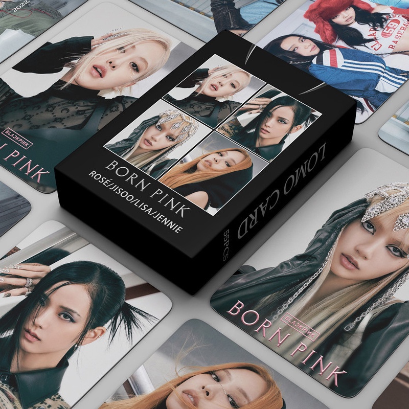55pcs/box BP 2022 Album Photocards LISA ROSE JISOO JENNIE SHUT DOWN ...