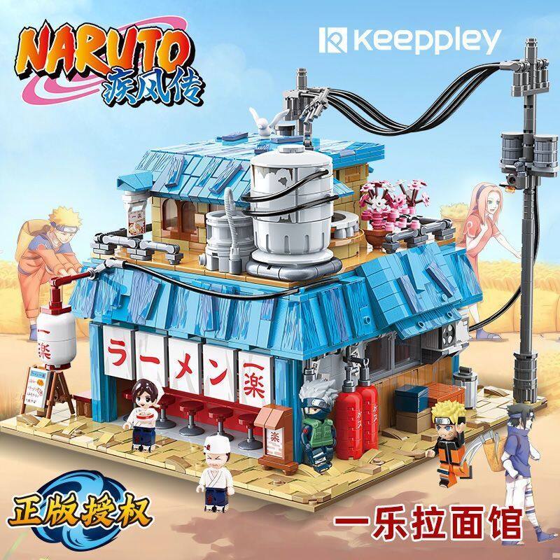 Free Shipping！[Keeppley Naruto series rāmen ichiraku building blocks ...