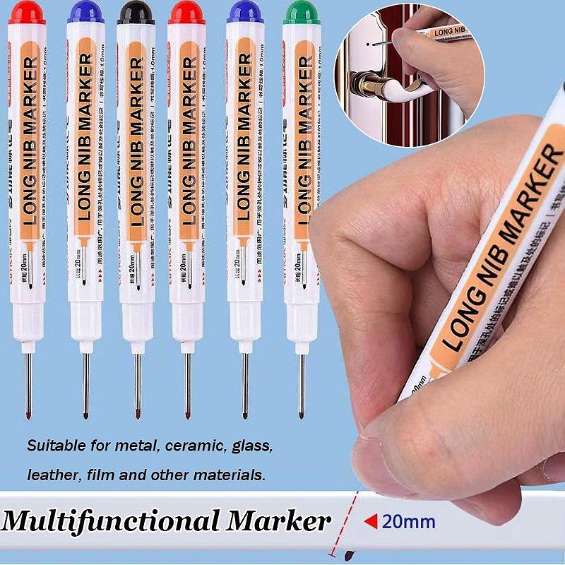 Carpenter Construction Deep Hole Marker Pens Multifunctional Long Head ...