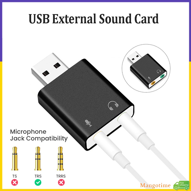 【Fast Ship】Usb Sound Card 7.1Channel Aluminum Alloy Computer External ...