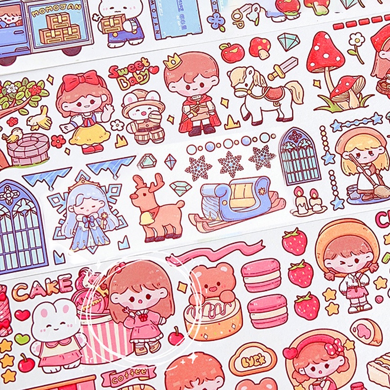 Japanese Cute Cartoon Washi Stickers Student Decorative DIY Material ...
