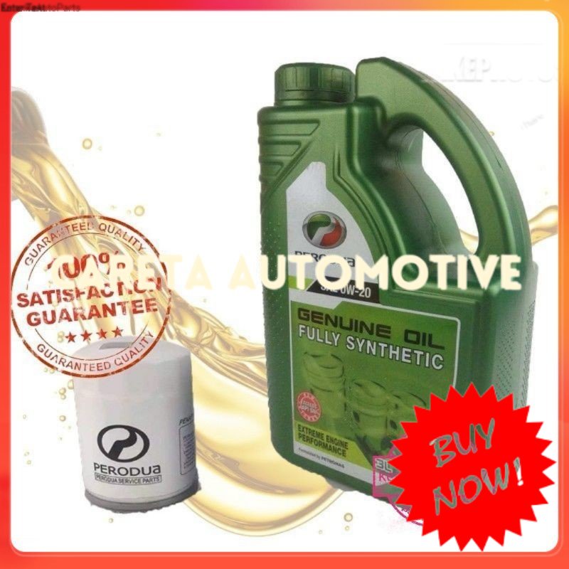 PERODUA Fully Synthetic Sae 0W20 (3L) ENGINE OIL 0W-20 (70100332) | Shopee Malaysia