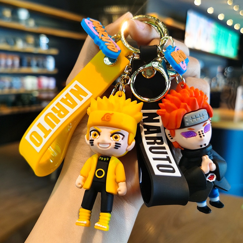 Cartoon Cute Naruto Keychain Backpack Anime Doll Pendant Car | Shopee ...