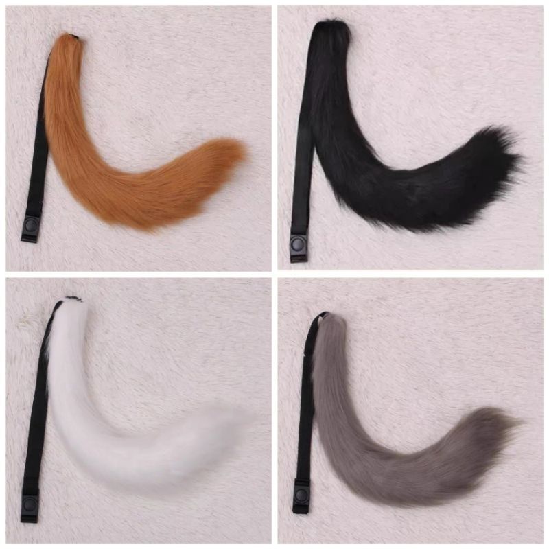 60cm thick fox tail cosplay tail fur long fur cosplay fox | Shopee Malaysia