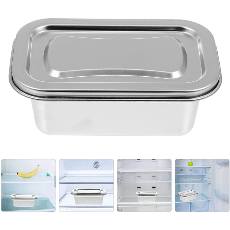 Reusable Ice Cream Storage Containers with Lids Stainless Steel Food ...