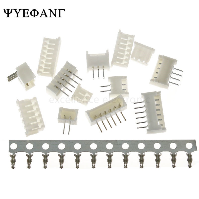5sets MICRO JST 1.25 Connector 1.25mm Pitch 2/3/4/5/6/7/8/9/10P Straight/Curved Pin Header ...