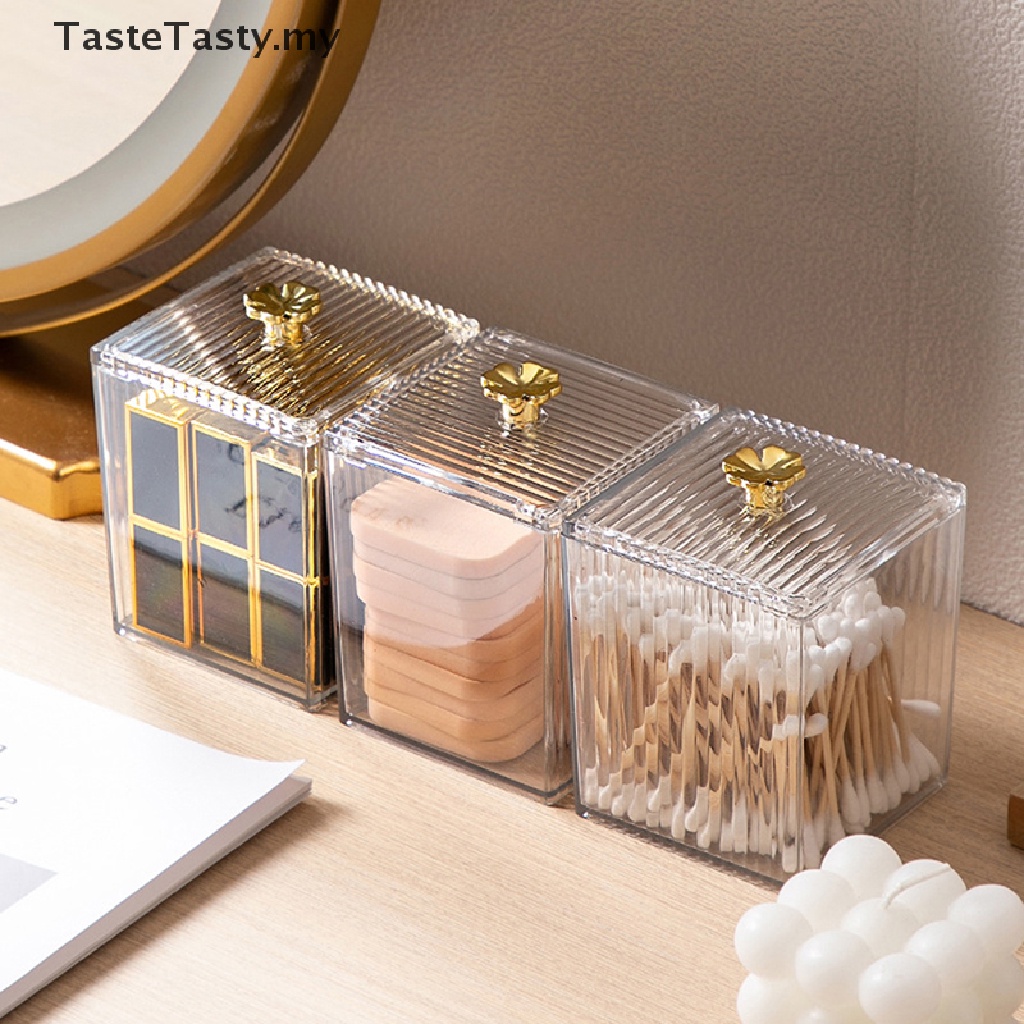 TasteTasty Makeup Storage Organizer Bathroom Jar Cotton Swab Storage ...