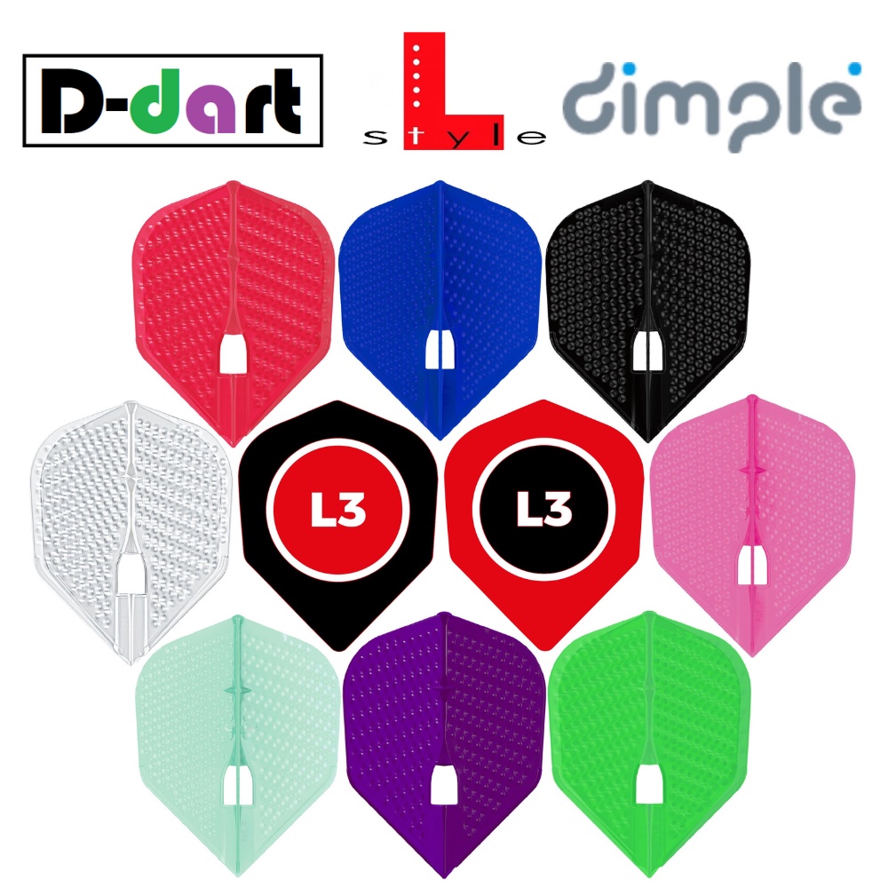 L STYLE DARTS FLIGHT - (L3 SHAPE DIMPLE) L-Flight PRO STANDARD SMALL DIMPLE FLIGHT L DART FLIGHT ...