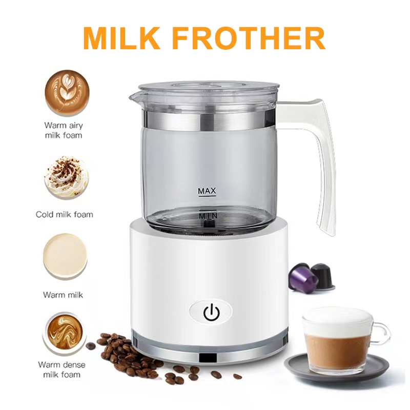 Milk Frother Machine Electric Milk Foam Maker Milk Heater Almond Milk ...