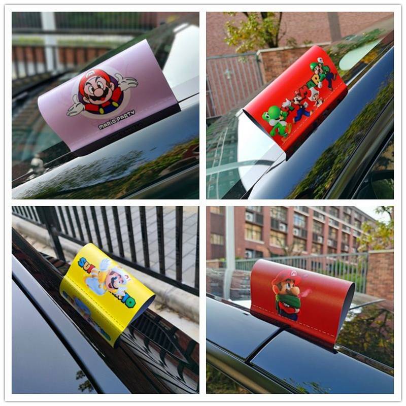 Mario Bumper Stickers Super Mary Car Sewn-in Label Stick Label Car Club ...