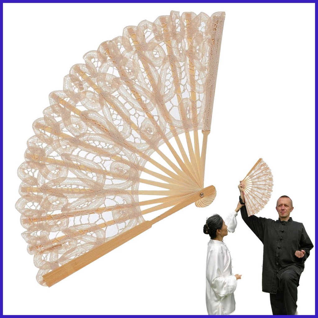 Lace Fan Handheld Foldable Fans Elegant Fans for Wedding Party Dancing ...