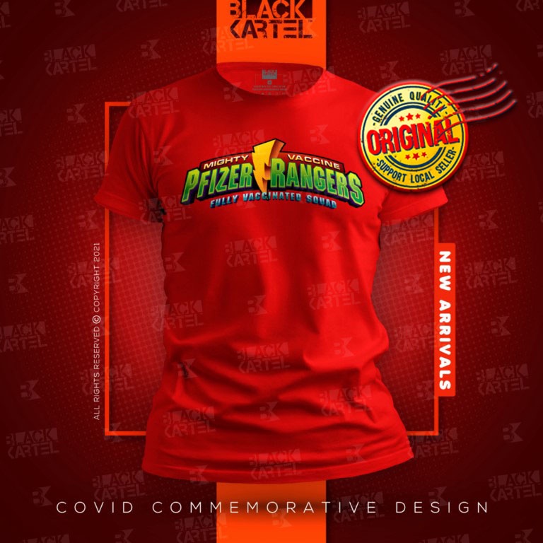 Microfibre Jersi [ BAJU / T SHIRT COVID - PFIZER POWER RANGERS SPOOF ...
