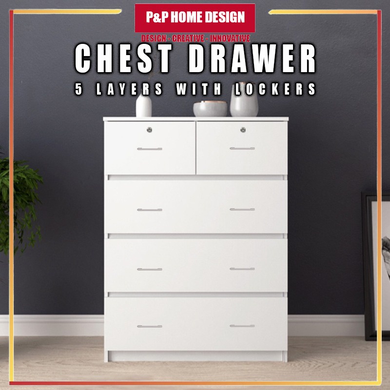 BIGSIZE Chest Drawer 5 Layers|Big Storage|Almari Laci|Living Room ...