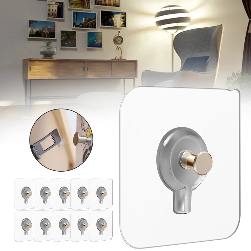 10Pcs Photo Frame Hooks Storage Rack Screw Holders/No Drilling Screw ...